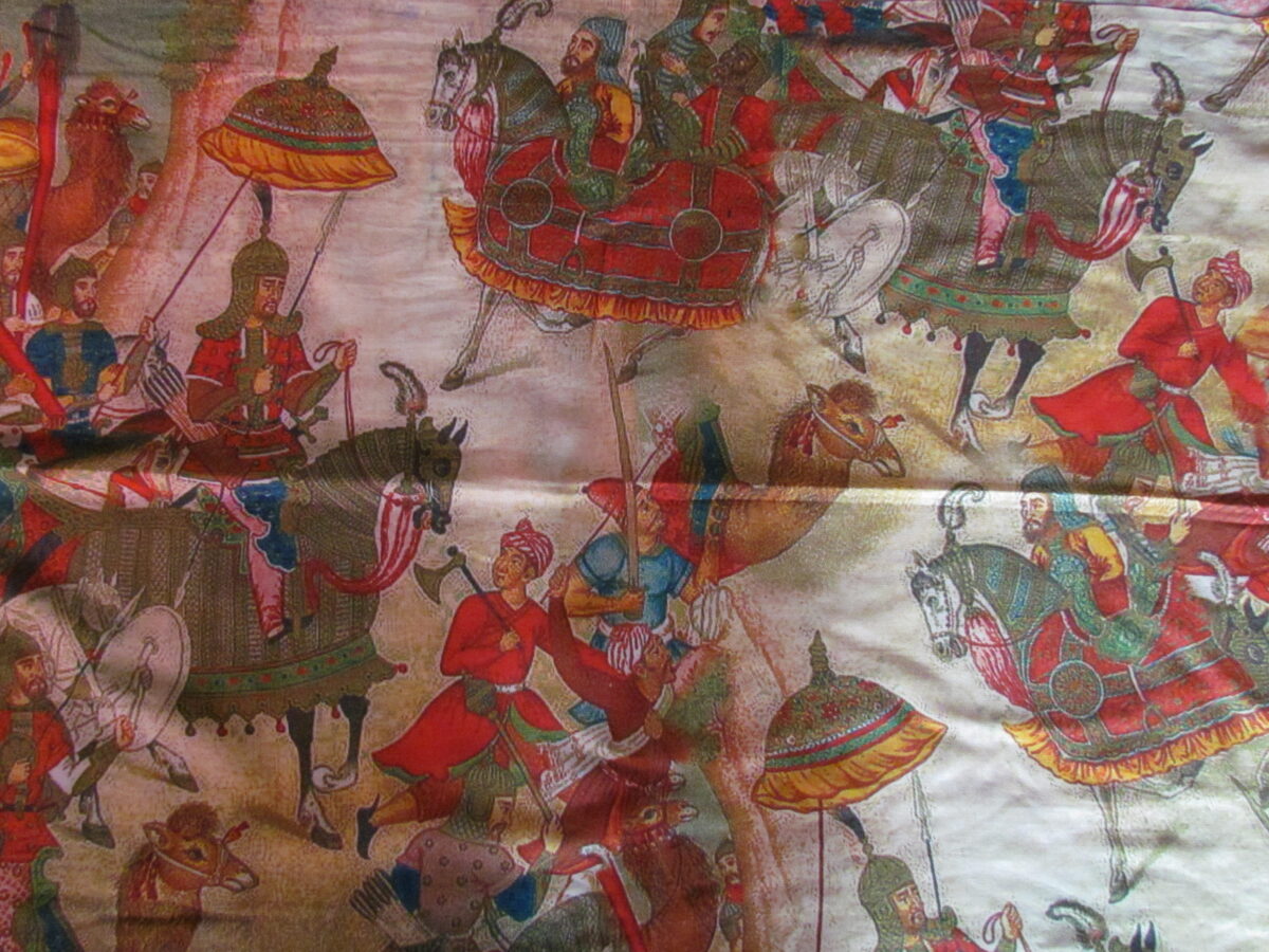 Silk Pashmina Indian Procession Scene - ShawlyNot