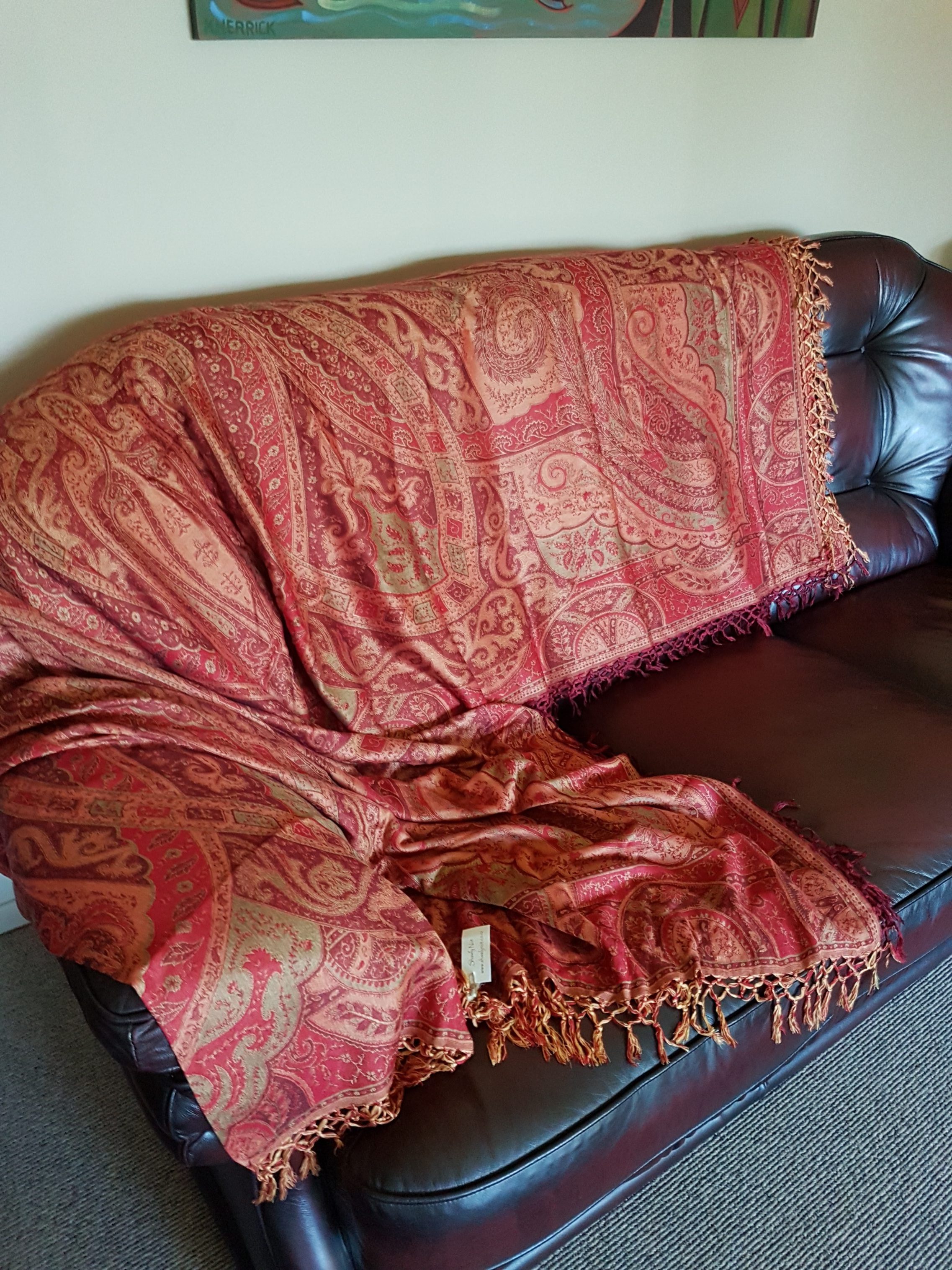 Sofa Throw in Red - ShawlyNot